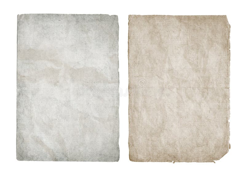 Old Vintage Paper Sheets. Antique Crumpled Paper Texture Stock Vector ...