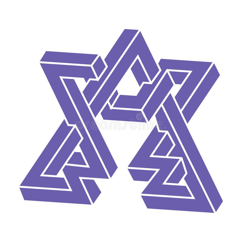 Logo. Impossible Shape, Optical Illusion, Vector. Optical Art Objects ...