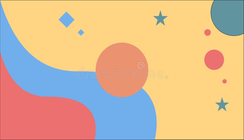 Abstract Background with Circles and Stars, Background Illustration in ...