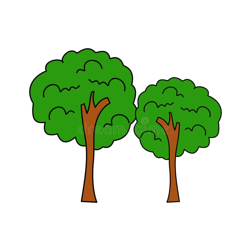 Trees Logo Concept. Tree Icon Isolated on White Background for Your Web ...