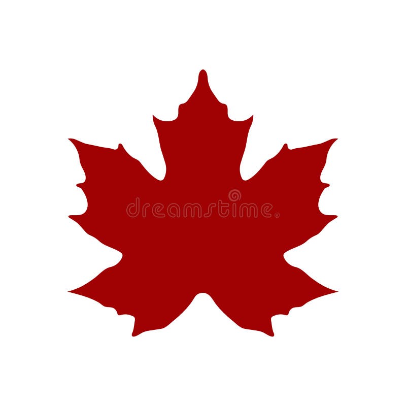 Red Maple Leaf Silhouette - Bold Autumn Symbol Vector Stock Vector ...