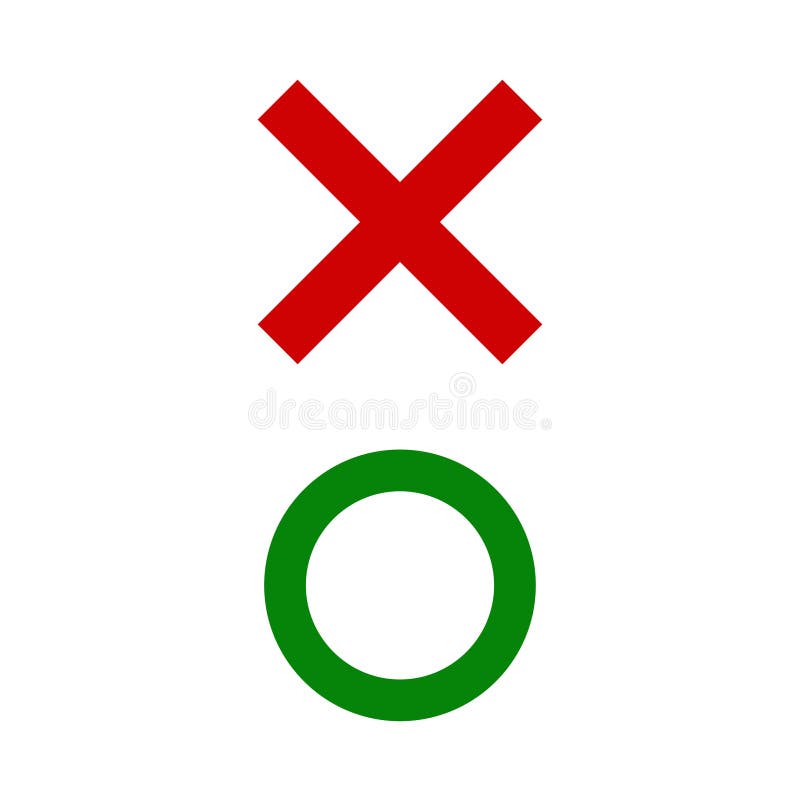 Round and Cross Mark Icons. Cross Sign. Disagree Symble. Circle and ...