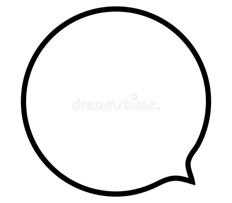 Simple Comic Speech Bubble Speech Bubble Circle Stock Vector ...