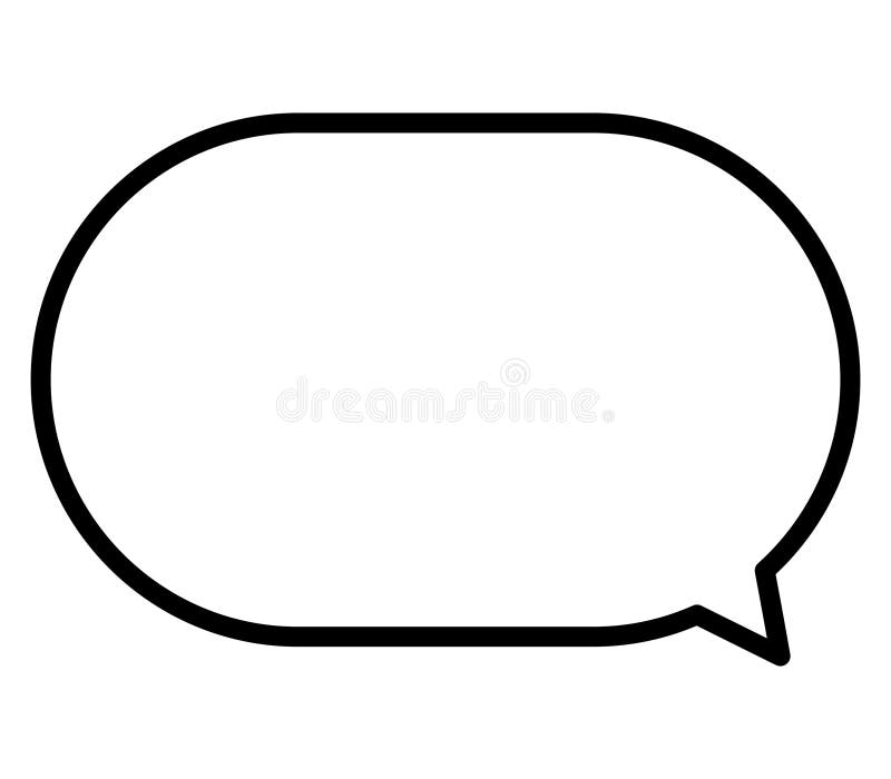 Simple Comic Speech Bubble Speech Bubble Circle Stock Vector ...