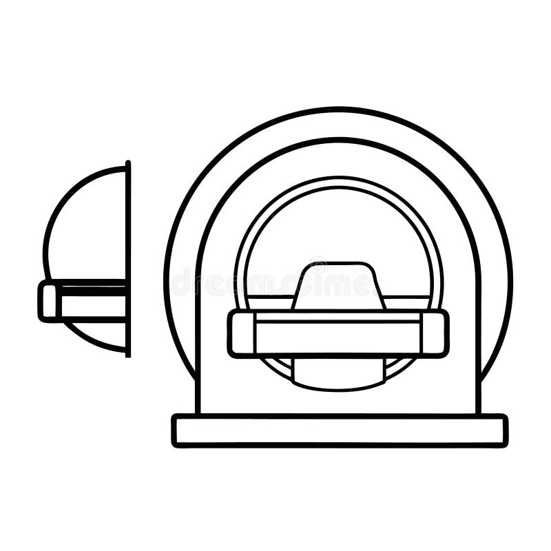 MRI Machine Vector Outline Illustration Perfect for Medical Projects ...