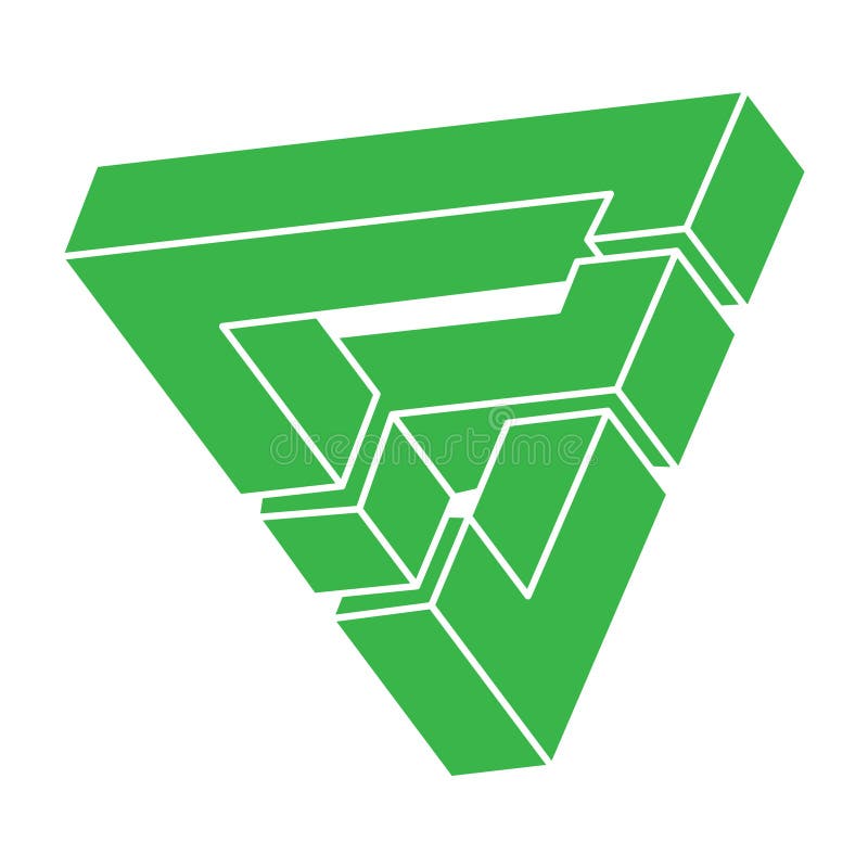 Impossible Shape. Sacred Geometry Logo. Optical Illusion Triangle ...