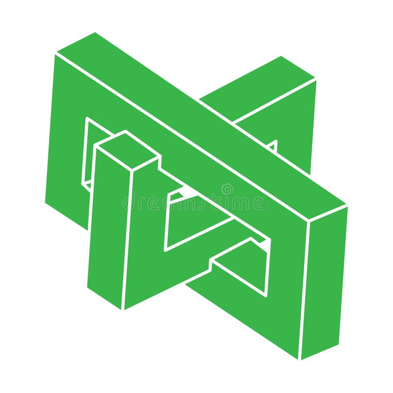 Impossible Shapes. Logo. Sacred Geometry Figure. Optical Illusion ...