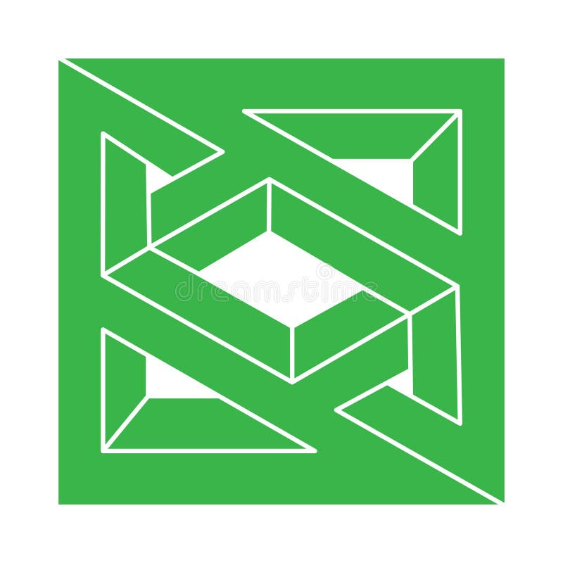 Logo. Impossible Shape, Optical Illusion, Vector. Optical Art Objects ...