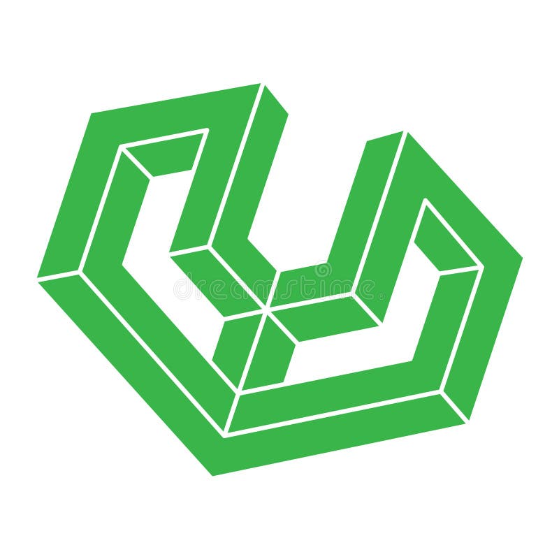 Impossible Shapes, Optical Illusion Logo, Vector. Optical Art Objects ...