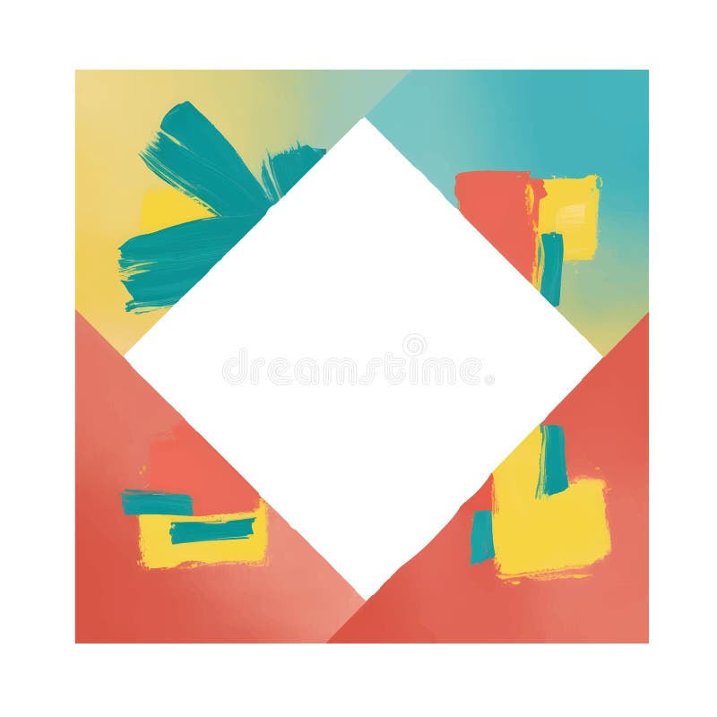 A Colorful Invitation Card with Simple Design Stock Illustration ...