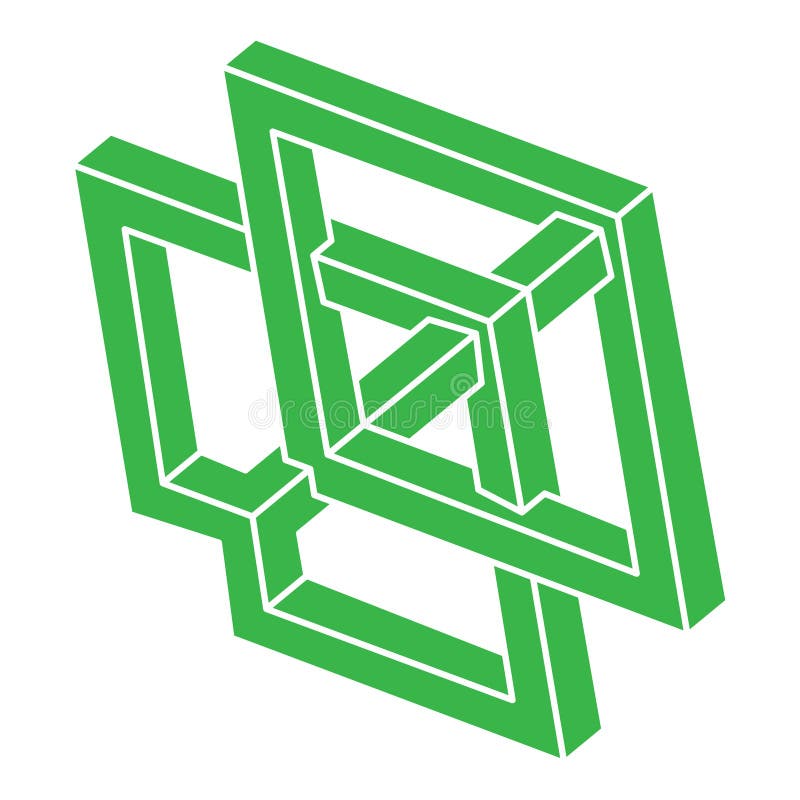 Impossible Shapes. Sacred Geometry Figure. Optical Illusion. Abstract ...