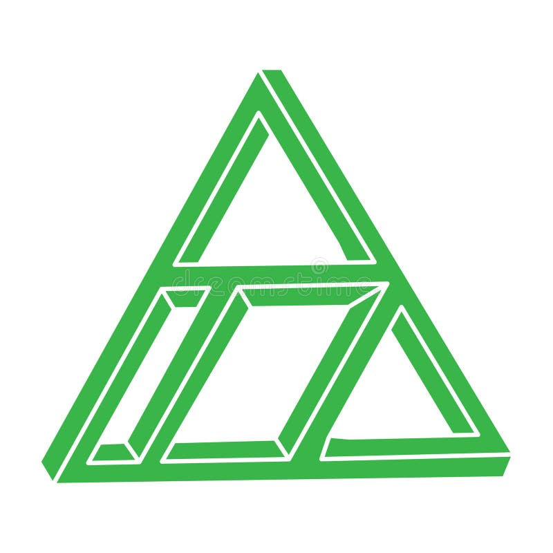 Optical Illusion Triangle. Impossible Shapes. Sacred Geometry Figures ...