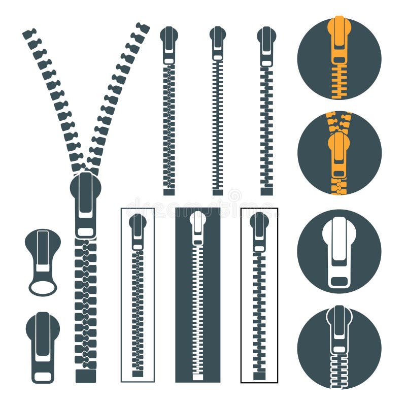 Zipper Logo. Isolated Zipper on White Background Stock Illustration ...