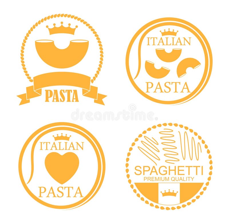 Pasta Logo. Isolated Pasta on White Background Stock Vector ...