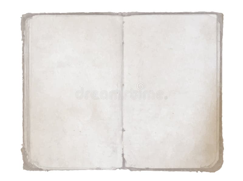 Open Old Book. Empty Pages of Vintage Antique Tattered Torn Book Stock ...