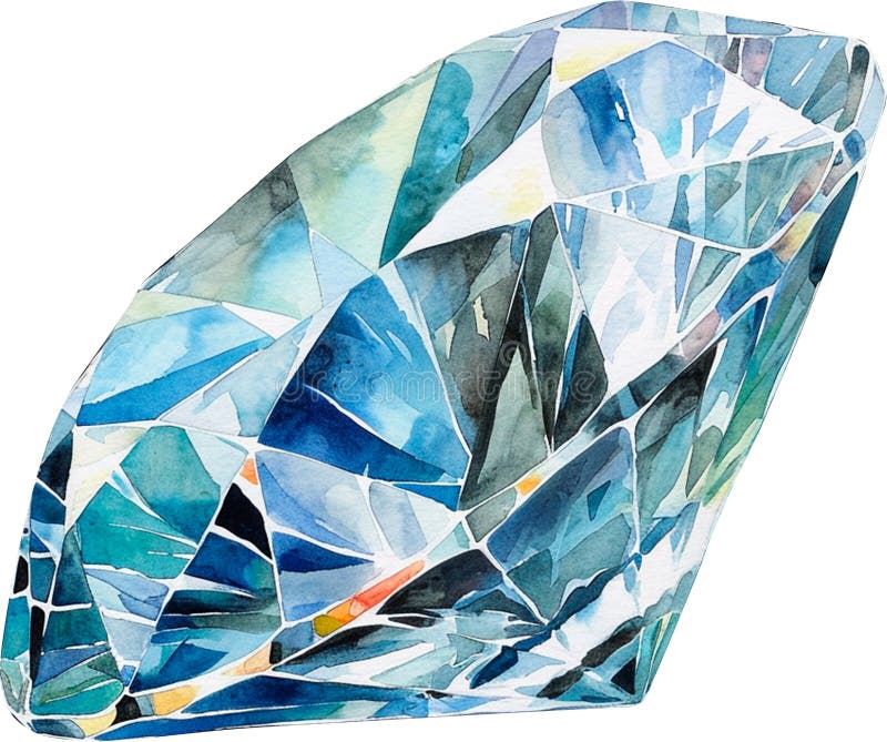 Sparkling Multicolored Diamond with Luminous Highlights. Stock ...