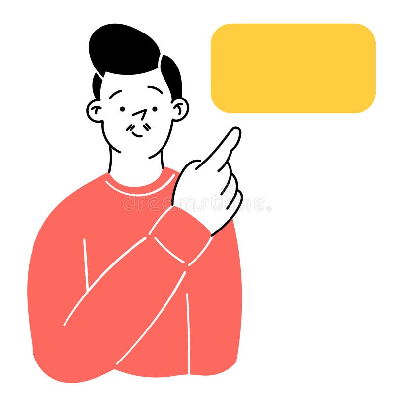 Avatar, Image of a Young Guy, Man Who is Thinking. Stock Vector ...