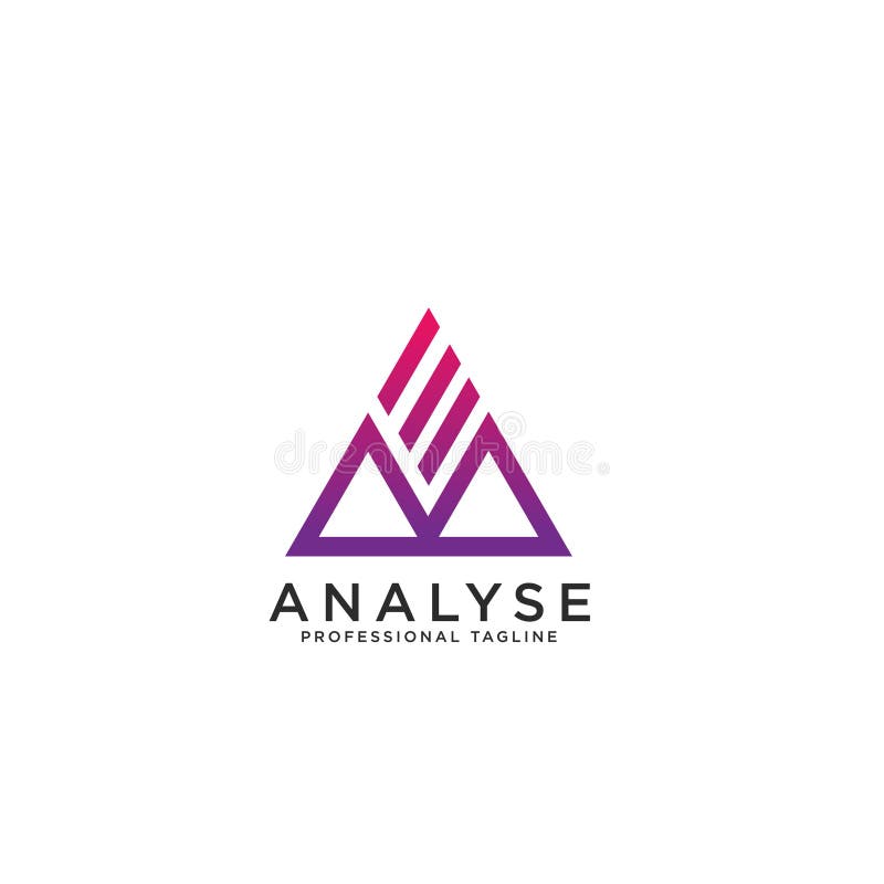 Analysis a Letter Logo stock illustration. Illustration of sign - 341150228