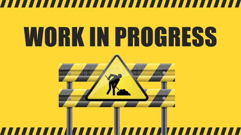 Work in Progress Sign Board Vector Design for Construction. Stock ...