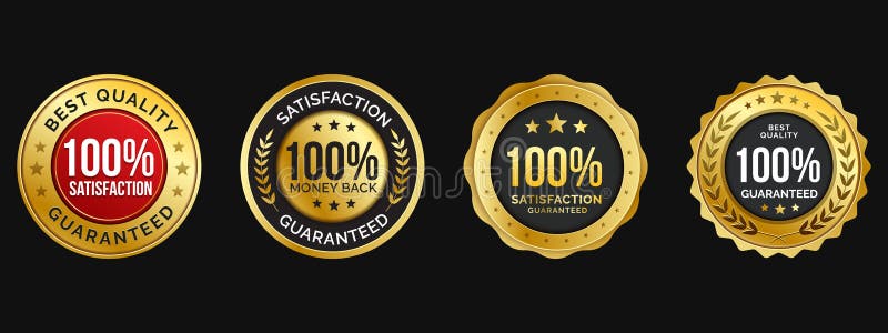 100 Percent Premium Quality Satisfaction Guaranteed. Stock Vector ...