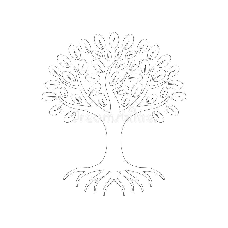 Tree of Life Logo with Roots and Leaves, Symbolic Nature Design, Tree ...