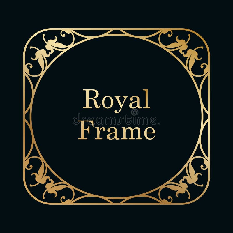 Golden Photo Frames. Gold Border Photo Frame for Photos and Slides ...