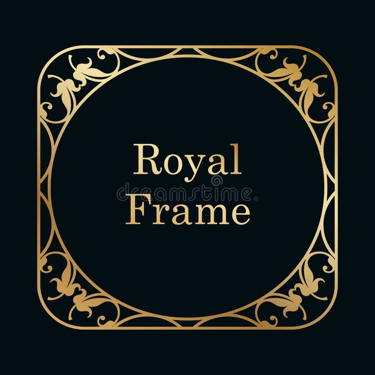 Golden Photo Frames. Gold Border Photo Frame for Photos and Slides ...
