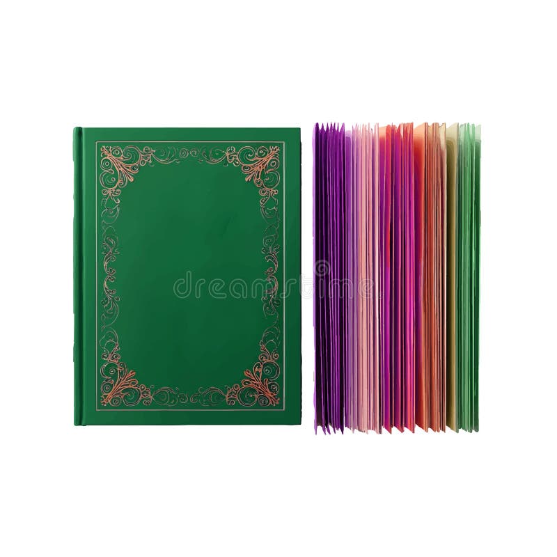 Book Mockup Square Size Colorful Line Art Stock Vector - Illustration ...