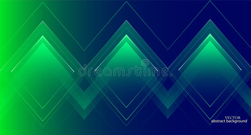 Abstract Gradient Blue-green Background with Neon Effect Stock Vector ...