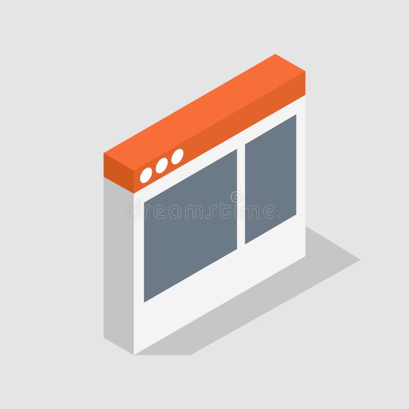 Set Isometric Browser Window, Graph Chart Infographic, Infographic of ...