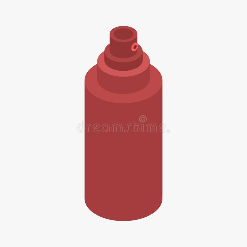 Gas Spray Bottle Isometric Illustrated Stock Vector - Illustration of ...
