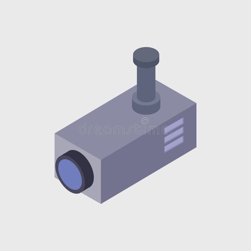 Isometric CCTV Camera Illustrated Stock Vector - Illustration of ...