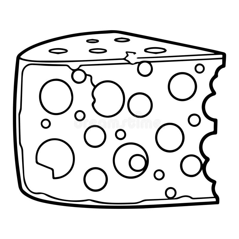 "Cheese Line Art Illustration - Ideal for KDP & DIY Projects" Stock ...