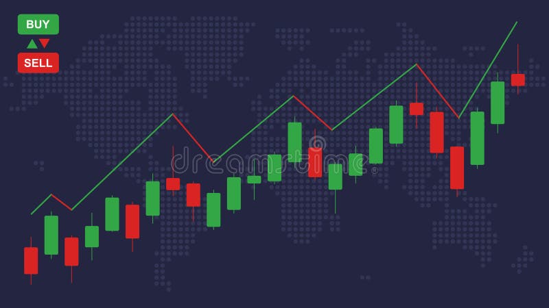 Economic World Trend Concept. Stock Market Chart or Forex Trading ...