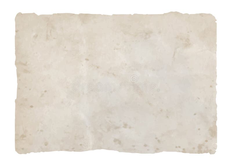 Old Vintage Piece of Paper with Stains and Ripped Torn Edges, Parchment ...