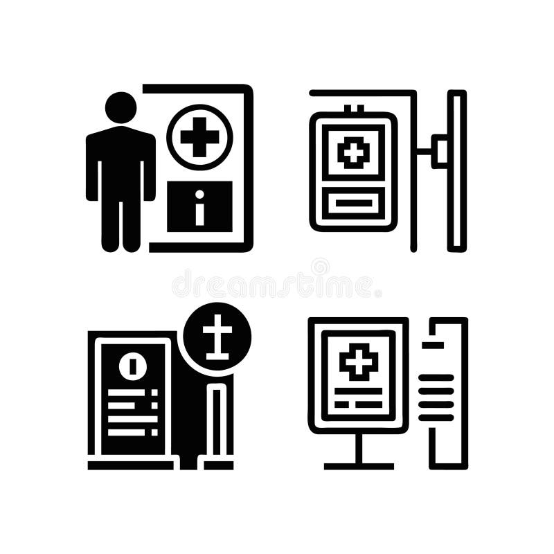Ustomizable Hospital Informational Signs Vector Stock Vector ...