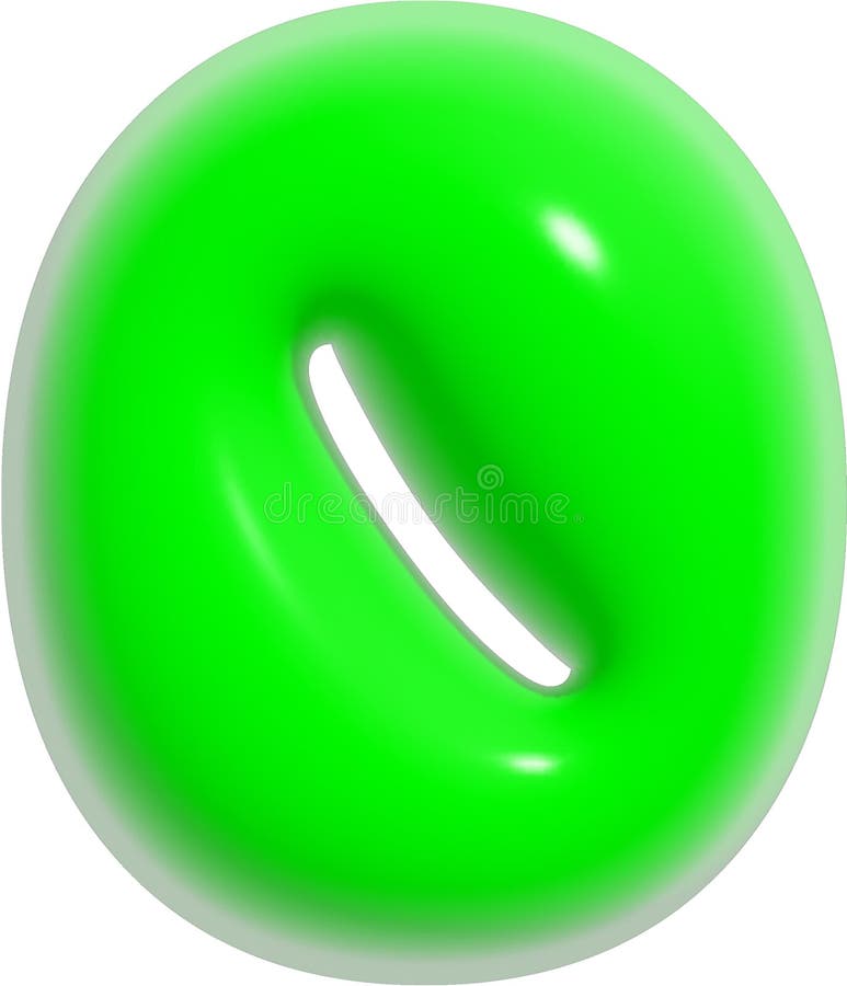 3d green zero number stock illustration. Illustration of switch - 344614939