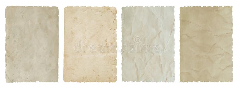 Old Vintage Paper Textures, Creased Worn Stained Parchment with Ripped ...