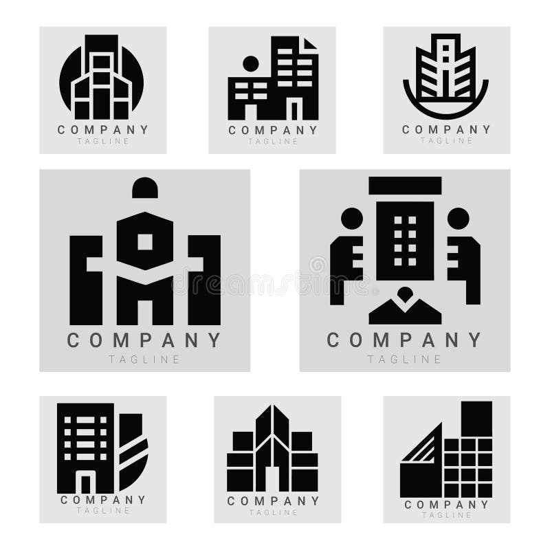 Stylish Monogram Logo Designs for Company Use Stock Vector ...