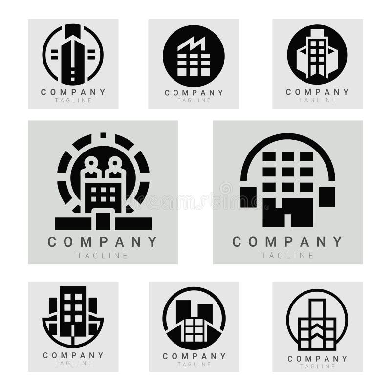 Easy To Customize Monogram Logos for Companies Stock Illustration ...