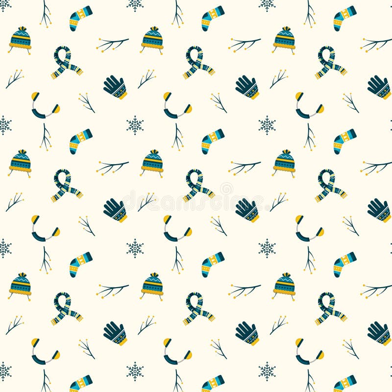 Minimal Winter Seamless Pattern. Winter Tree Pattern Stock Vector ...