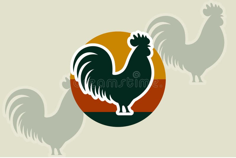 Vintage Rooster Logo Retro Farm Animal Design Vector Illustration for ...