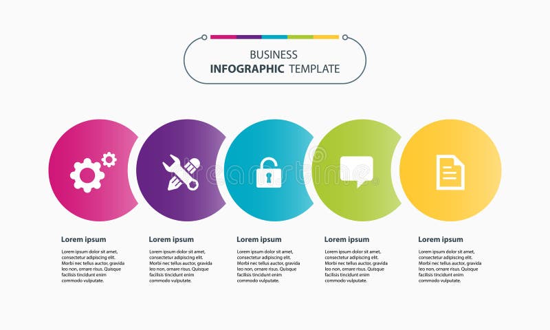 Flat Vector Colorful Infographics Element Design Template. Creative ...