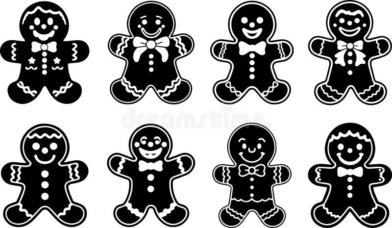 Best, Gingerbread Man, Vector, Silhouette, Illustration, Stock Vector ...