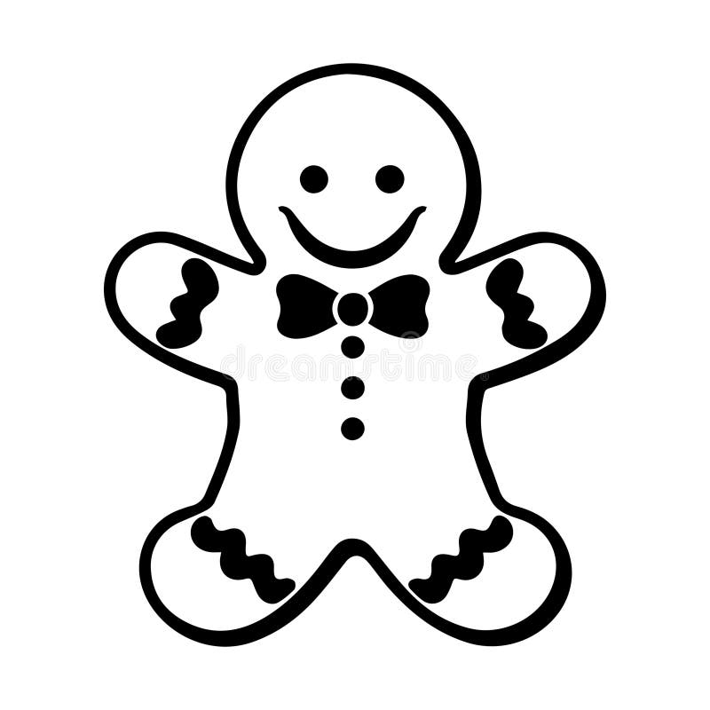 Best Printable Gingerbread Man Illustration Stock Vector - Illustration ...