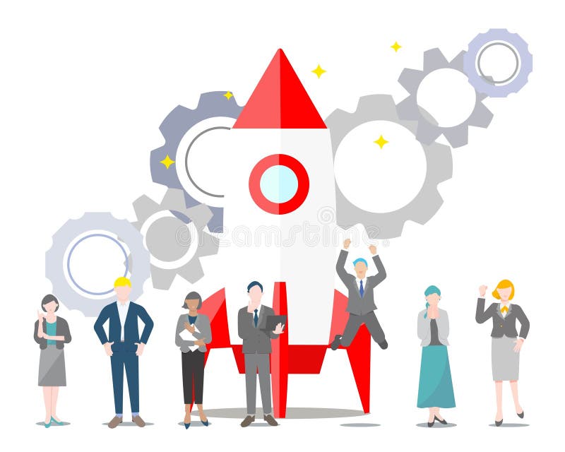 Rocket Startup Global Illustration Material Stock Illustrations – 2 ...