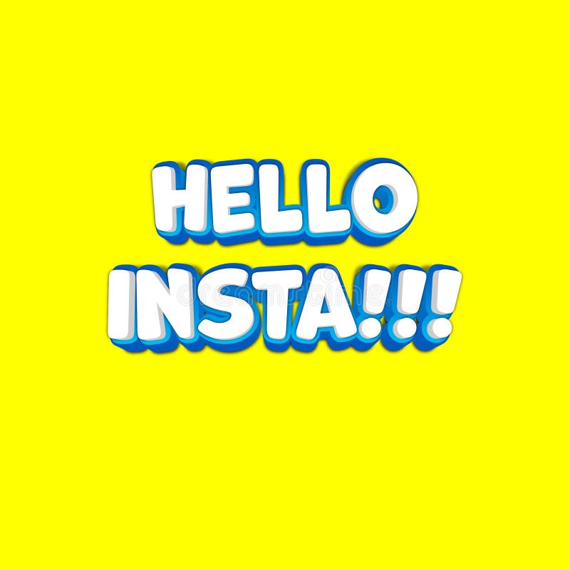 Hello Insta text effect stock illustration. Illustration of design ...