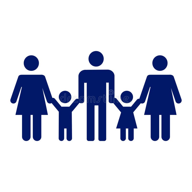 Flat Style Family Icon EPS10. Family Pictogram Isolated on White. Cute ...