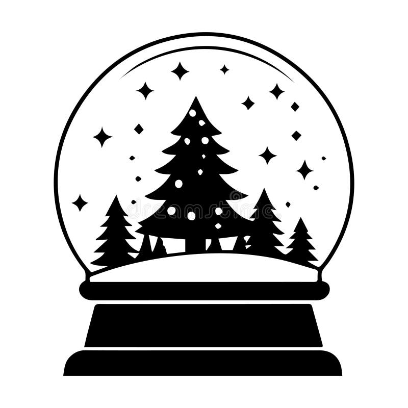 Best EPS Christmas Snow Globe Vector Art Stock Vector - Illustration of ...