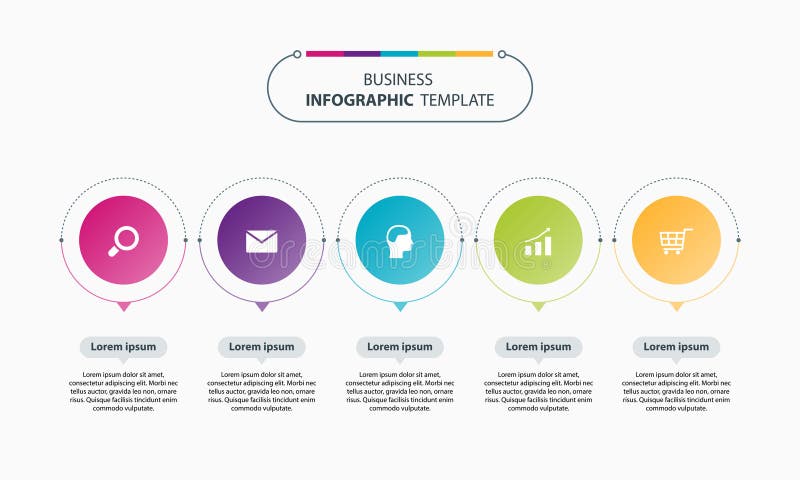 Flat Vector Colorful Infographics Element Design Template. Creative ...
